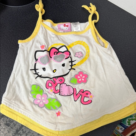 Hello Kitty | Shirts & Tops | Hello Kitty Pink And Yellow Kids Camisole ...